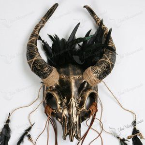 UniMasquerade | Accessories | Devil Animal Skull Bull Ox Horns Mask ...